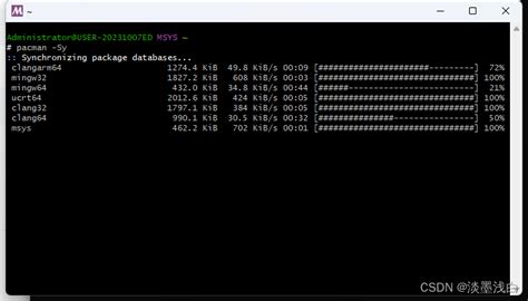 记录msys2的下载安装 参考官方教程 msys2安装卡在50 csdn博客