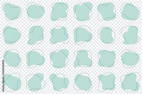 Blob Shape Organic Set Of Irregular Round Blot Form Graphic Element Organic Amoeba Blob Shape