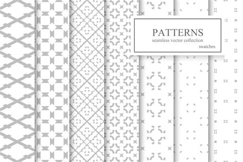 Premium Vector Collection Of Ornamental Geometric Seamless Patterns