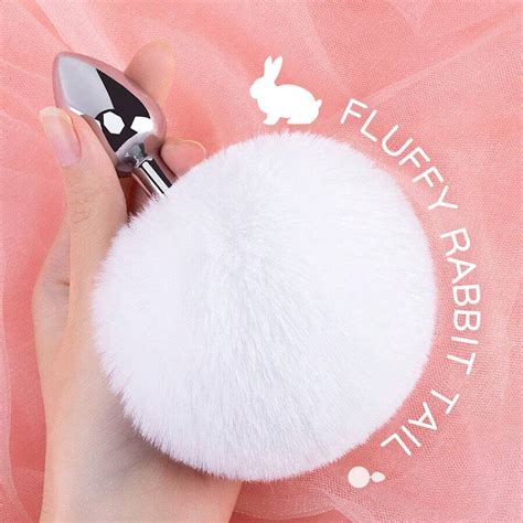 1pc Rabbit Tail Anal Plug Smooth Metal Anal Plug Ice And Fire Stimulation Bdsm Adult Erotic