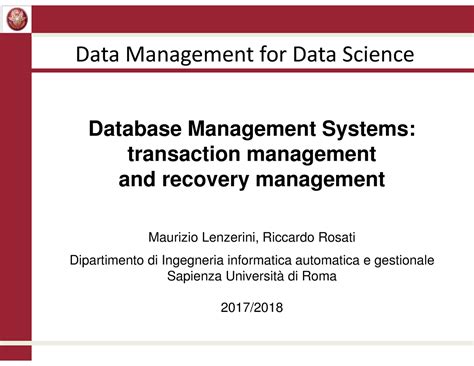 dbms transaction management and recovery management