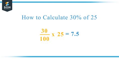 What Is 30 Percent Of 25 Solution With Free Steps