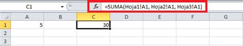 Sumar Celdas De Distintas Hojas Excel Total