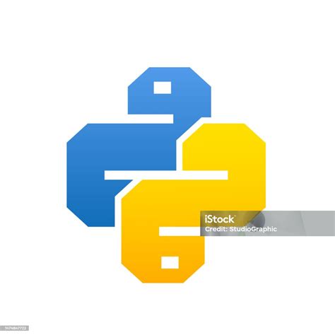 Python プログラミング言語のアイコン2匹のヘビの形のロゴ白い背景にフラットアイコン2匹のヘビの形のロゴベクターイラスト Htmlの