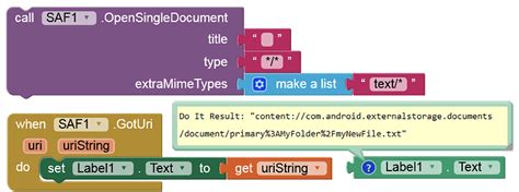 Saf App Inventor Implementation Of Storage Access Framework 275 By
