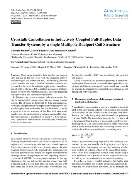 Pdf Crosstalk Cancellation In Inductively Coupled Full Duplex Data Transfer Systems By A