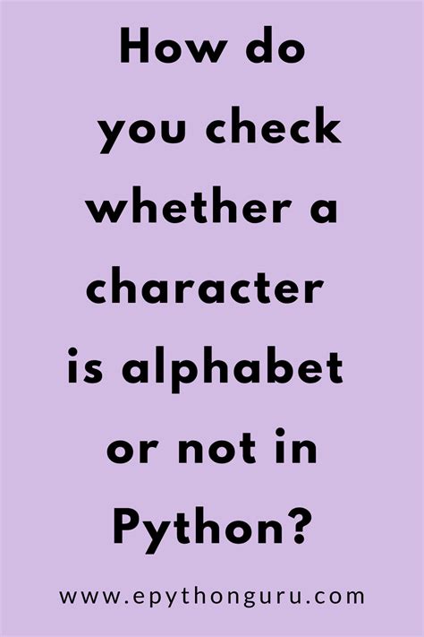 how do you check whether a character is alphabet or not in python artofit