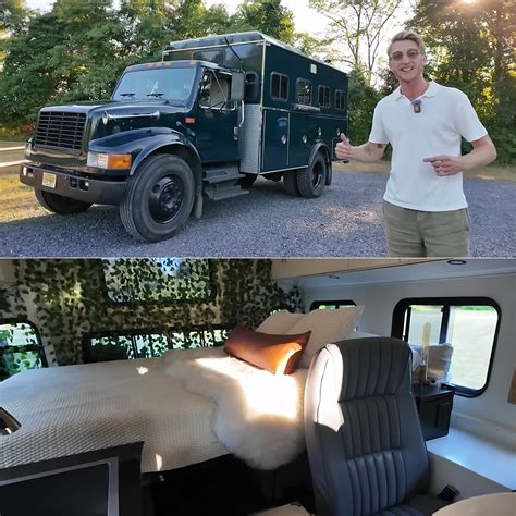 Auto Enthusiast Turns Fire Rescue Truck Into A Minimalist Solar Powered