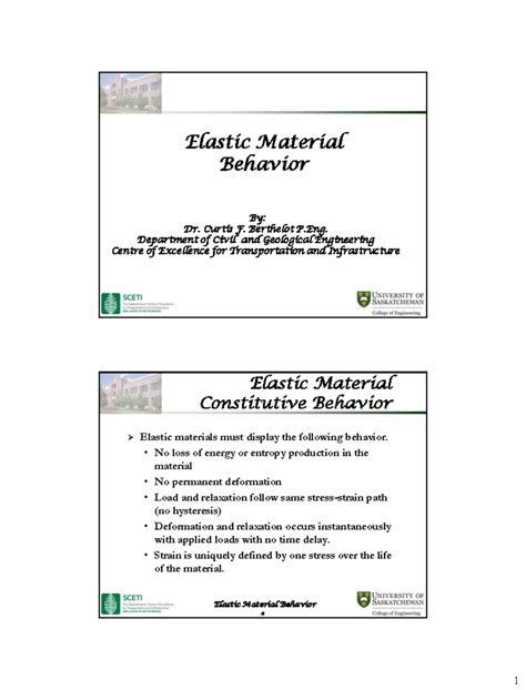 Elastic Material Behaviour 2013 Elastic Material Behavior By Dr