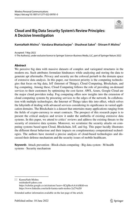 pdf cloud and big data security system s review principles a