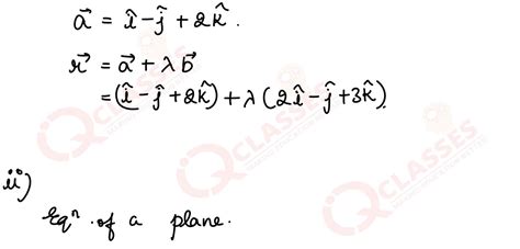 Q13 I Find The Vector Equation Of The Line Passing Through The Point