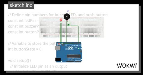 Buzzer And Led Wokwi Esp32 Stm32 Arduino Simulator