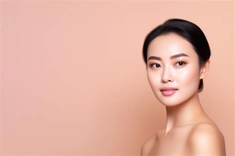 Premium Ai Image Beautiful Woman Cares For The Skin Face Isolated