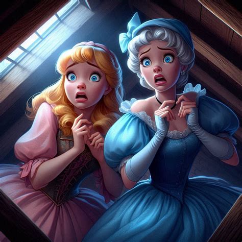 Cinderella And Anastasia Tremaine Frightened By Serena7718 On Deviantart