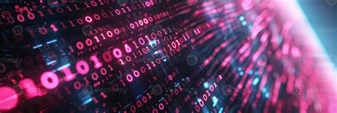 Dynamic Pink Binary Code Data Stream Background Stock Photo At Vecteezy