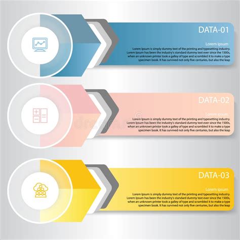 Infographic Idea Rectangle Shape Data Vector Template Process Concept