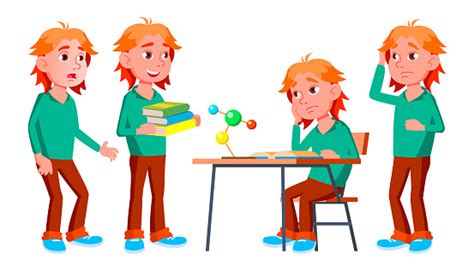 소년 소년 아이 포즈 설정된 벡터 고등학교 아이입니다 십 대 아름다움 라이프 스타일 친절 한입니다 대 한 엽서 발표 커버 디자인 격리 된 만화 일러스트 레이 션 가정의 방에