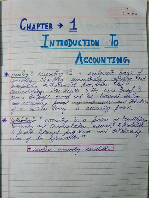 Ch 1 Introduction To Accounting Notes Pdf