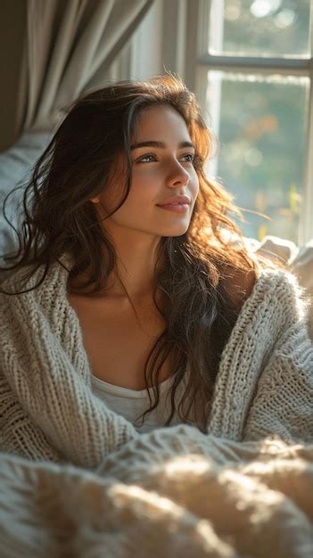 Premium Photo Indian Lady Unwinding In Bed