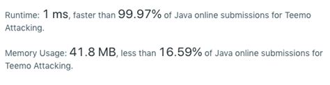 Java How Do I Lessen The Memory Usage Of My Solution To Leetcode 495 Teemo Attacking Code