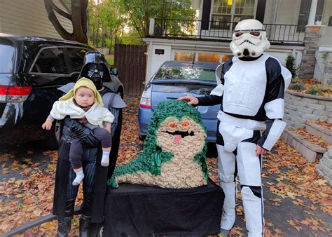 Our Oldest Son 4yrs Old Wanted To Be Jabba The Hutt For Halloween So