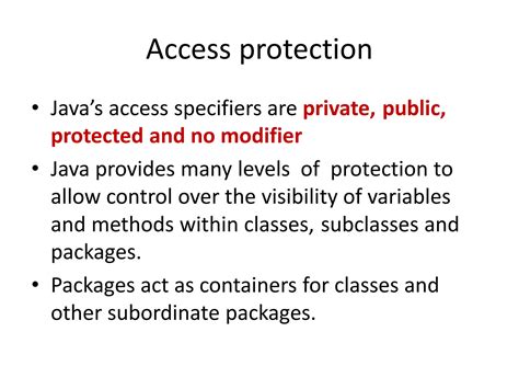 Solution Access Protection In Java Studypool