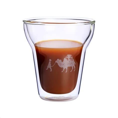 Creative Espresso Cup Double Wall Latte Coffee Cup Borosilicate Glass