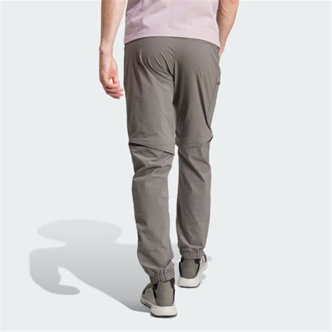Adidas Terrex Utilitas Hiking Zip Off Pants Brown Mens Hiking