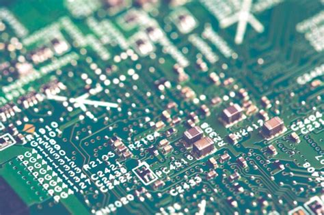 Premium Photo Close Up Of Electronic Components On The Motherboard