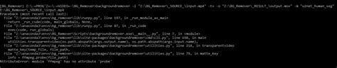 Video Error Failed Issue Nadermx Backgroundremover GitHub