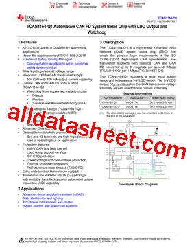 TCAN1164 Q1 Datasheet PDF Texas Instruments