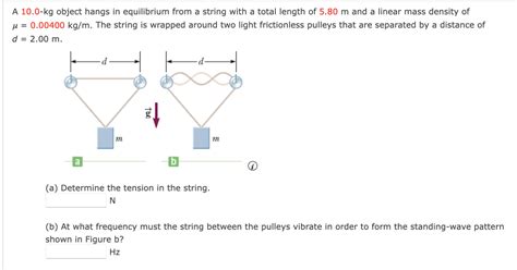 Solved A 100 Kg Object Hangs In Equilibrium From A String