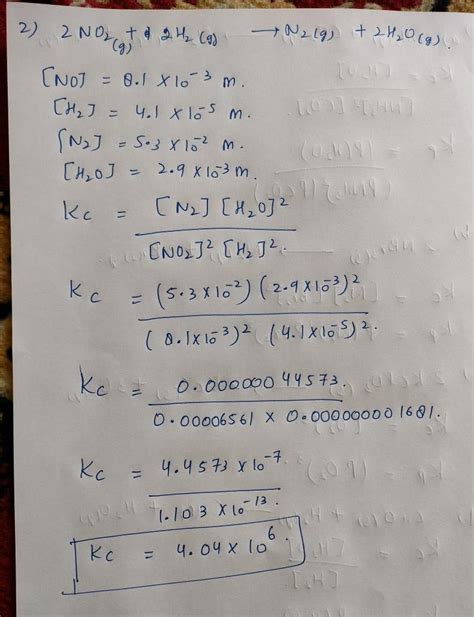 [solved] 1 write the equilibrium expression kc and kp for the