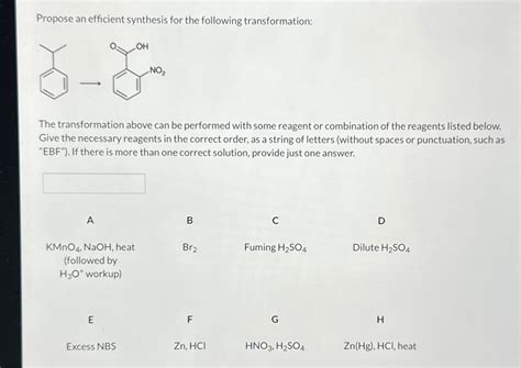 Solved Propose an efficient synthesis for the following | Chegg.com
