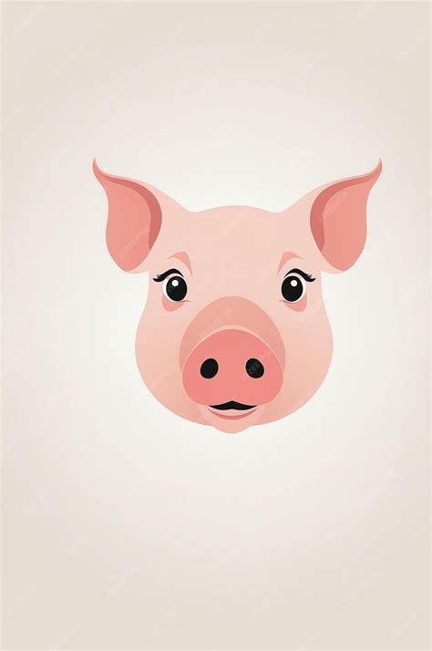 Adorable Pig Face Graphic For Cartoons And Comics Premium Ai