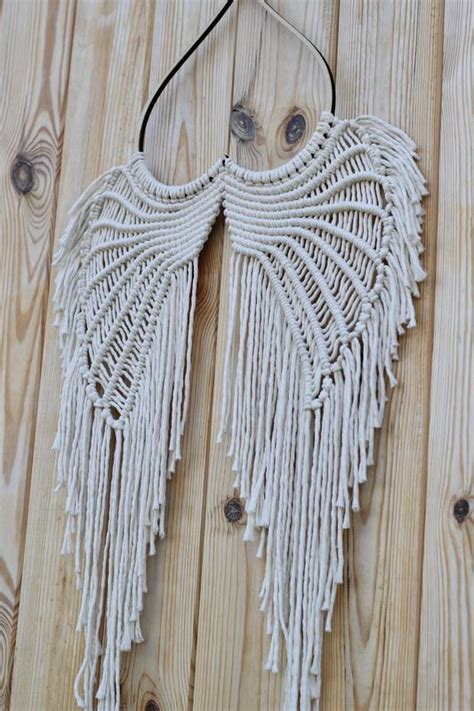 Крылья ангела макраме — цена 1370 грн в каталоге Декоративные элементы Купить товары для дома и