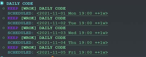 Org Mode Task Repeat 周1 5 Emacs General Emacs China