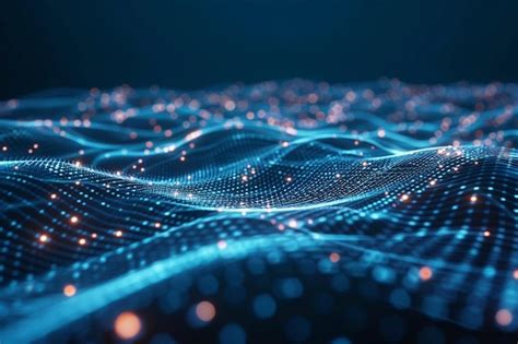 Futuristic Data Stream Digital Flow Dynamic Pattern With Power Rays And Light Data Transferring