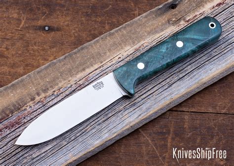 Bark River Knives: Kephart 4 - CPM 3V - Forest Green Maple Burl