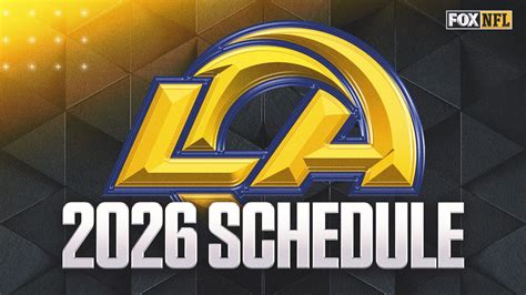 2026 Los Angels Rams Schedule Win Loss Record Prediction And Full List