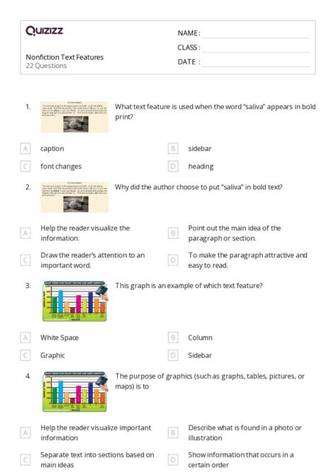 50 Using Text Features Worksheets For 5th Grade On Quizizz Free And Printable
