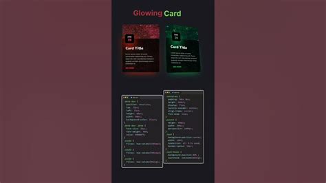 3d Glowing Card Using Pure Css Youtube
