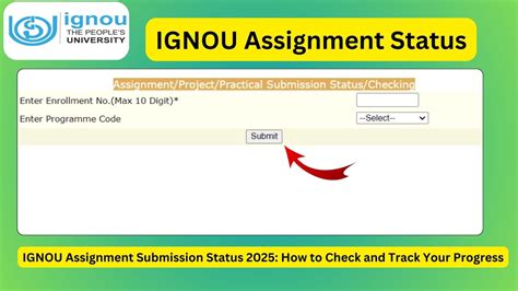 Ignou Assignment Submission Status 2025 How To Check And Track Your Progress