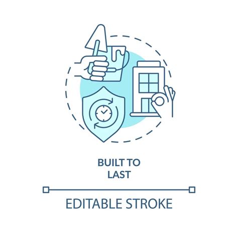 Built To Last Turquoise Concept Icon Advantage Of Sustainable