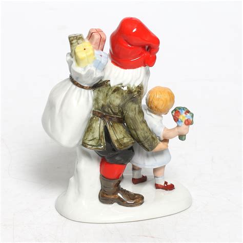 Figurin Tomte Jenny Nyström Keramik And Porslin Europeiskt Auctionet