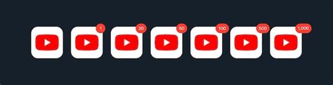 Premium Vector Youtube Flat Red Youtube Notifications Vector
