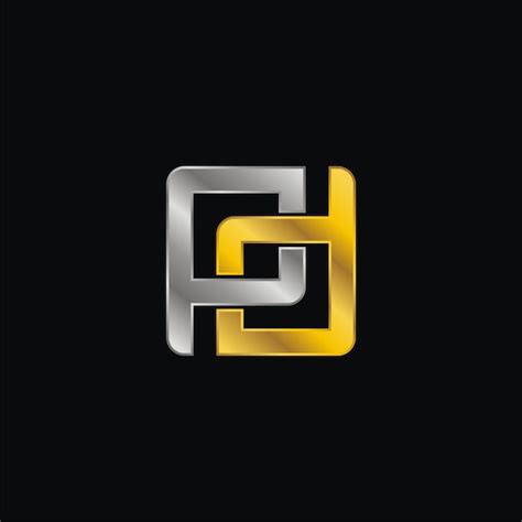 알파벳 문자 P와 D 로고 컬렉션 프리미엄 벡터