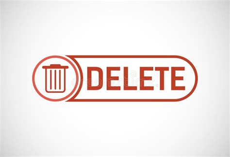 Delete Button Trash Can Bin Symbol Delete Web Icon Vector Illustration Stock Vector