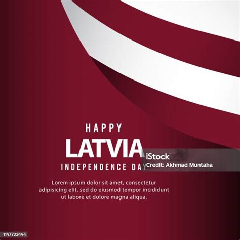라트비아 독립 기념일 벡터 템플릿입니다 배너 광고 인사말 카드 또는 인쇄를 위한 디자인 그림 0명에 대한 스톡 벡터 아트 및 기타 이미지 Istock
