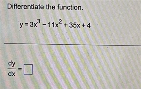 Solved Differentiate The Function F X 6x1